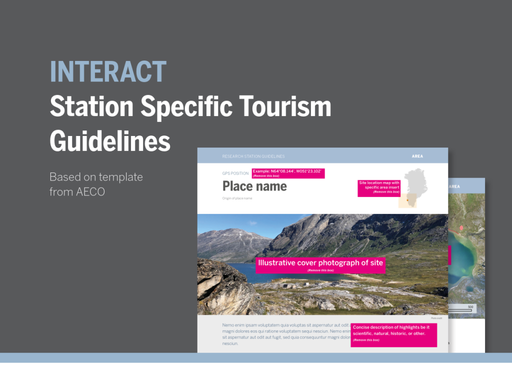 Station specific tourist guideline template and deliverable report available now - INTERACT